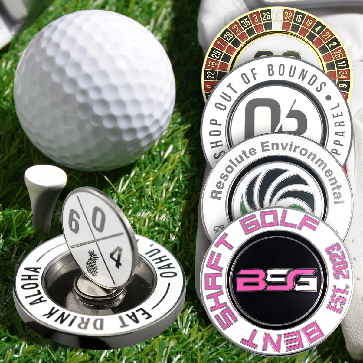 Golf Marker 3d Coin Design Your Own Magnetic 40mm Golf Ball Marker Coin ...