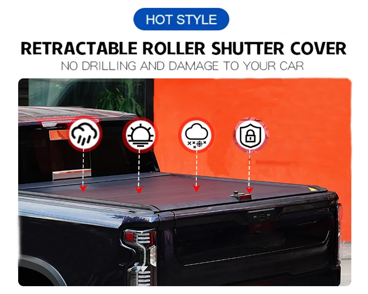 Retractable Pickup Bed Tonneau Cover 4x4 Aluminum Roller Lid For Ford ...