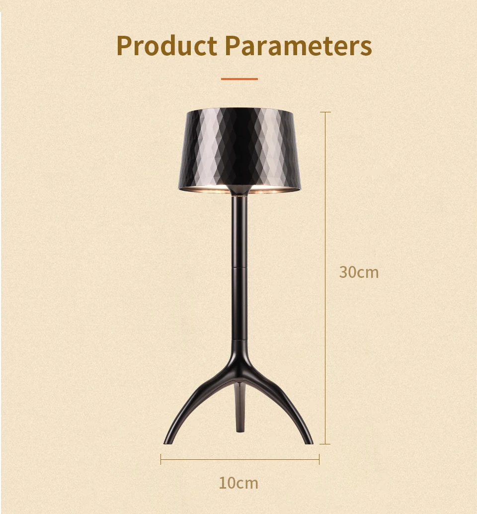 Modern Luxury rechargeable touch metal LED table lamp with wireless ...