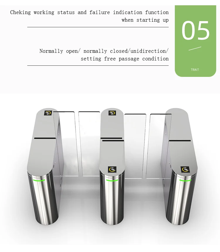 Stadium Entry Ticket Gate Coin-operated Sliding Turnstile Flap Barrier ...