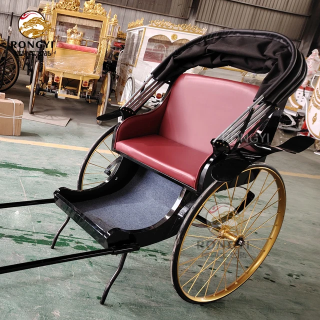 Human Pulled Jinrikisha/vintage Rickshaw/classic Hand-pulled Station ...