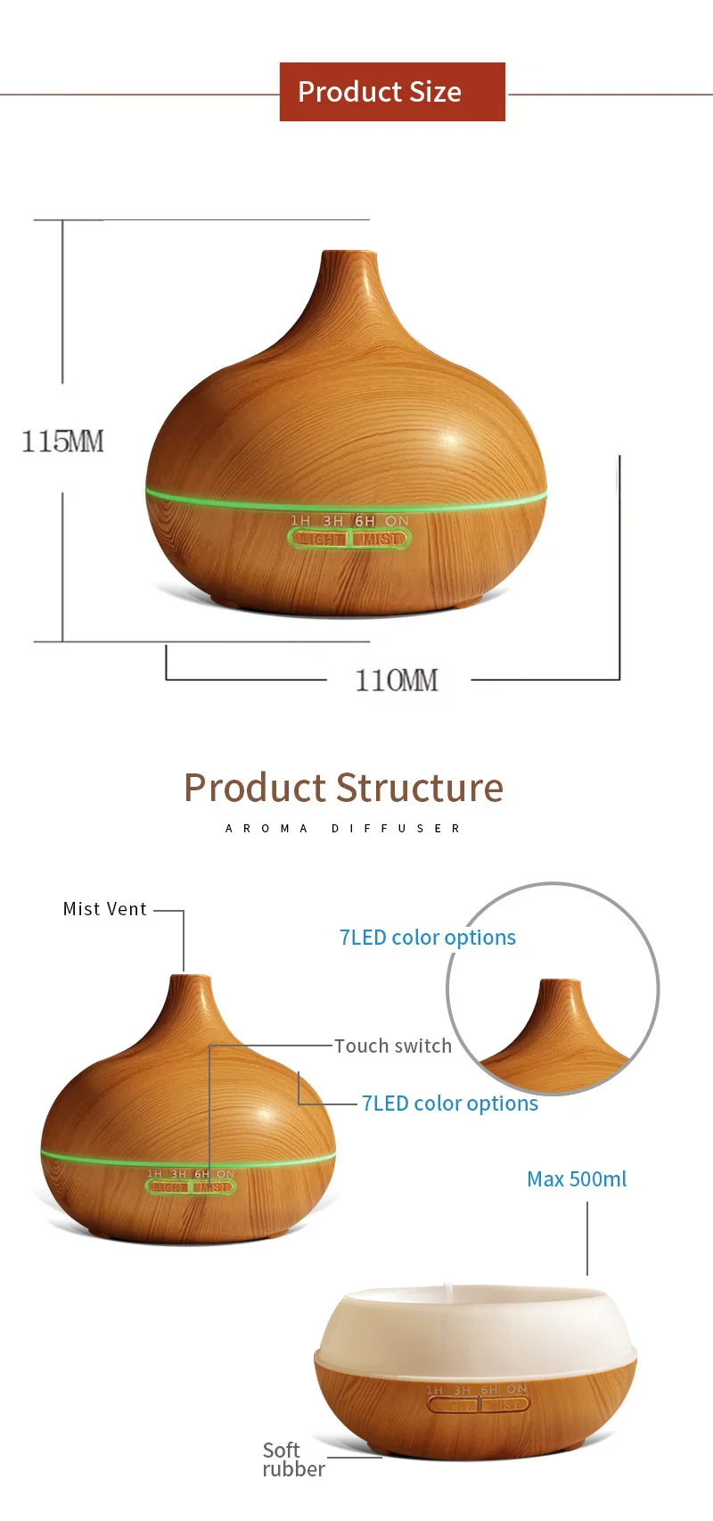 Trending Products 2022 New Arrivals Onion Head 500ml Aroma Diffuser ...