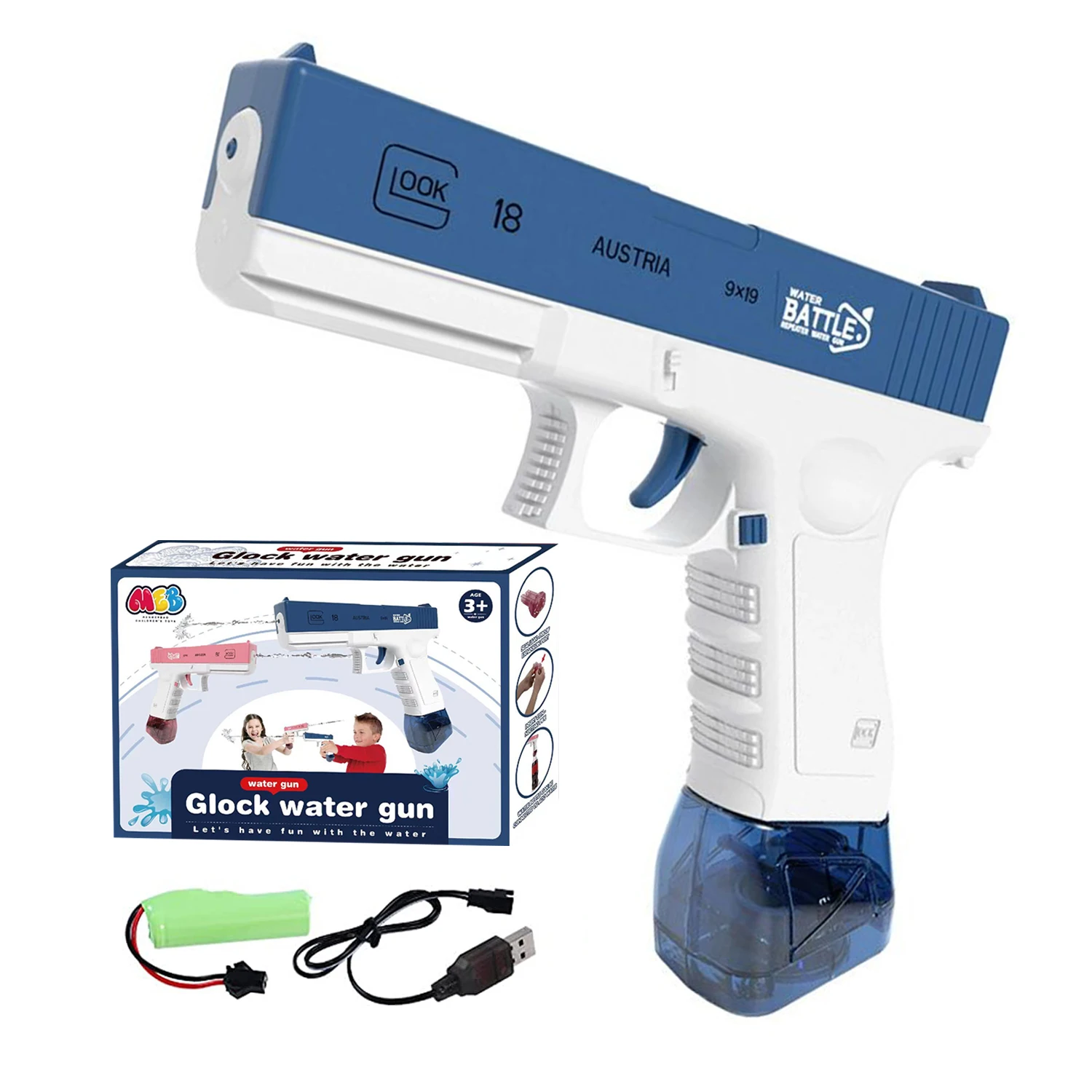 New Glock Electric Water Gun Glock Pistol High Capacity Automatic Water ...