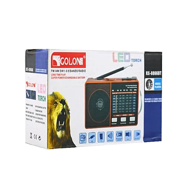 Rechargeable Golon Rx-8866 Flashlight & DAB Radio: Portable USB Power ...