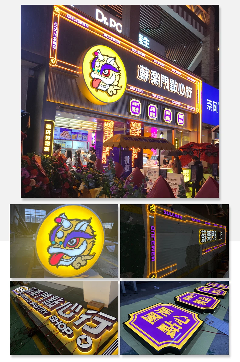 Customized Cube LED Guide with Signage Light Box Acrylic