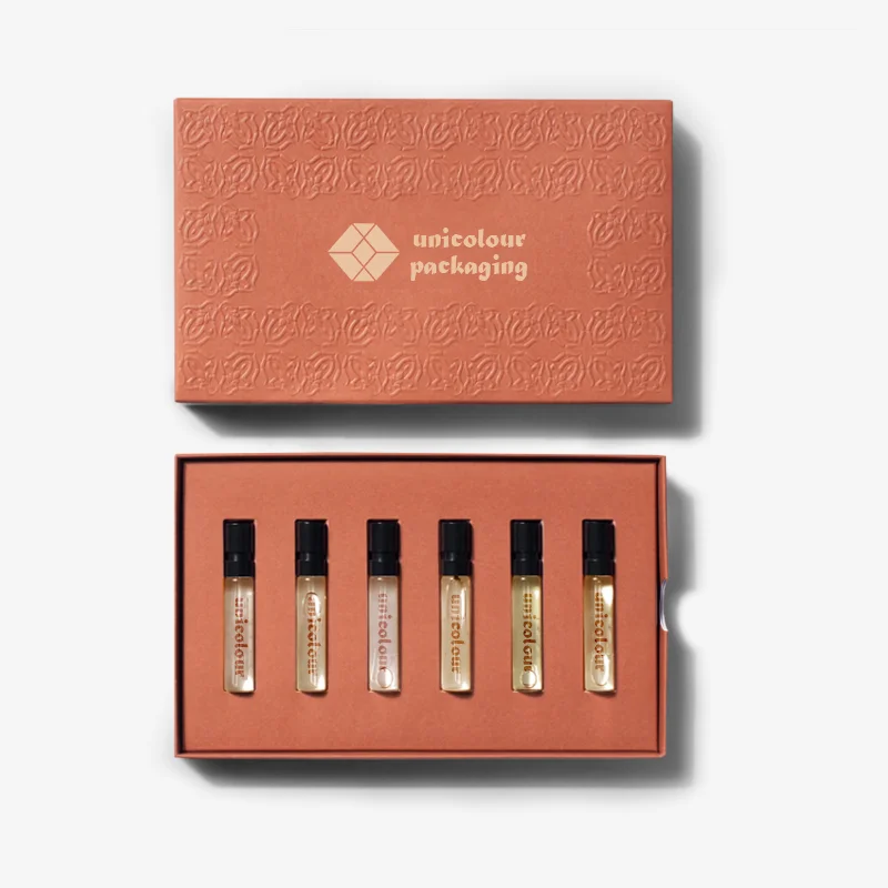 Custom Fragrance Rigid Box Packaging Perfume Samples Set Packaging Box ...