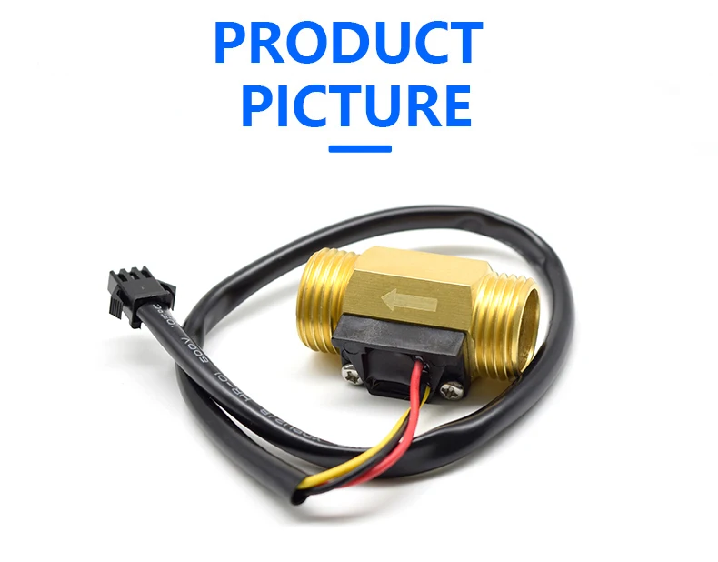 Hall Effect Liquid Water Flow Sensor 1/2" Brass Copper Hall Effect ...