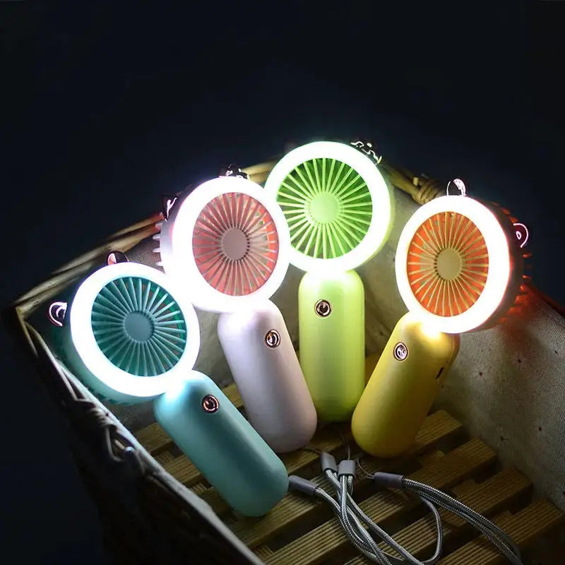 New Hand Mini Fan Night Light Usb Electric Handheld Desktop ...
