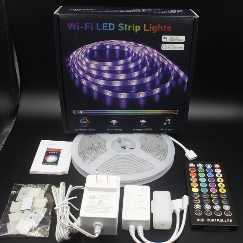 Alexa Led Strip Light 5050 Rgb Led Light Strip Waterproof For Living ...