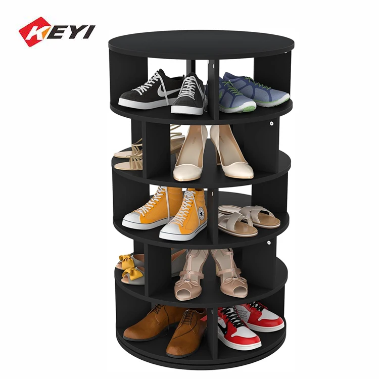 Wooden Rotating Shoe Rack Storage Organizer Home Furniture Living Room ...