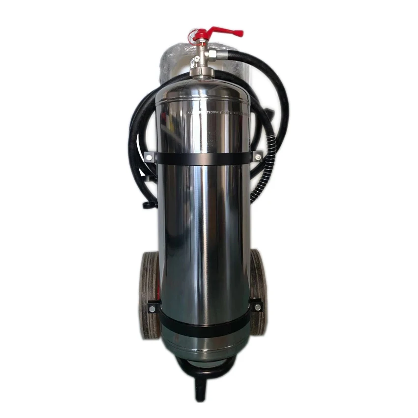 25kg Chrome Trolley Fire Extintor Empty Stainless Steel Fire ...
