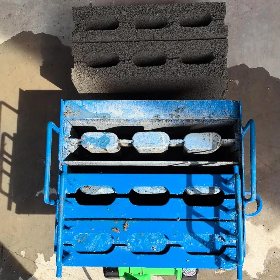 6-inch Double Rotary Brick Making Machine Mobile Block Making Machinery ...