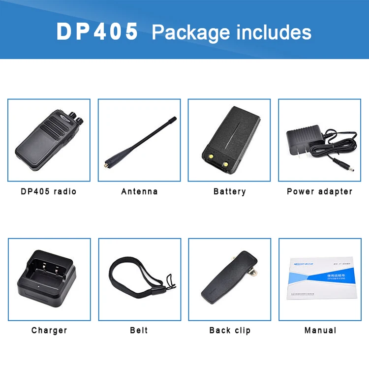 Original Kirisun DP405 DMR digital radio VHF UHF DMR long range walkie ...