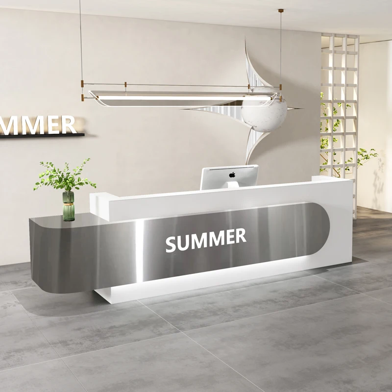 Luxury Clothing Shop Cash Table Register Retail Wooden Counter Cashier ...