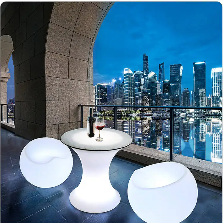 Led Light Up Acrylic Colorful Interactive Plastic Led Furniture Ktv Nightclub Bar Table With Led ...