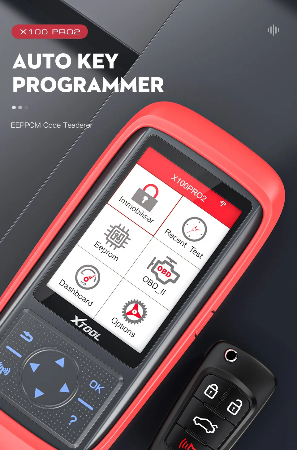 XTOOL X100 PRO2 OBD2 Scanner & Key Programmer Diagnostic Tool OEM