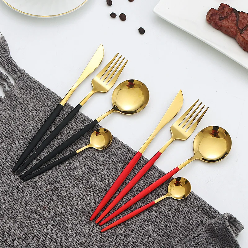 Top Sellers Nordic Stainless Steel Luxury Tableware Set