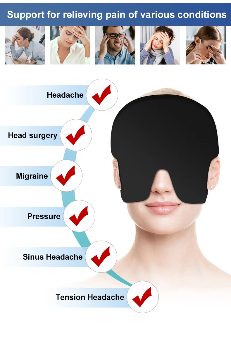 Health Upgraded Odorless Headache Eyes Mask - Open-Ear Design for ...