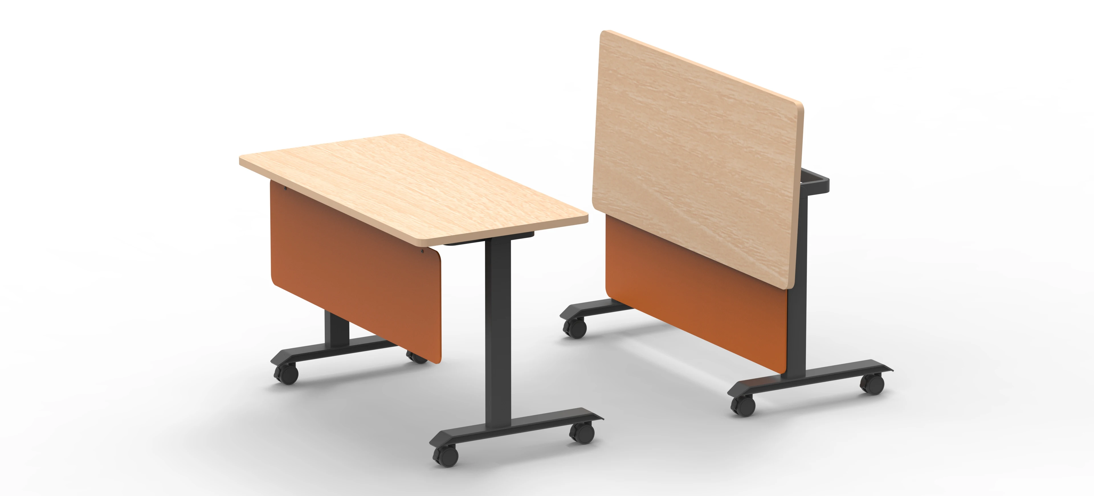 Stylish and Functional Modern Modular Office Writing Desk with Casters ...