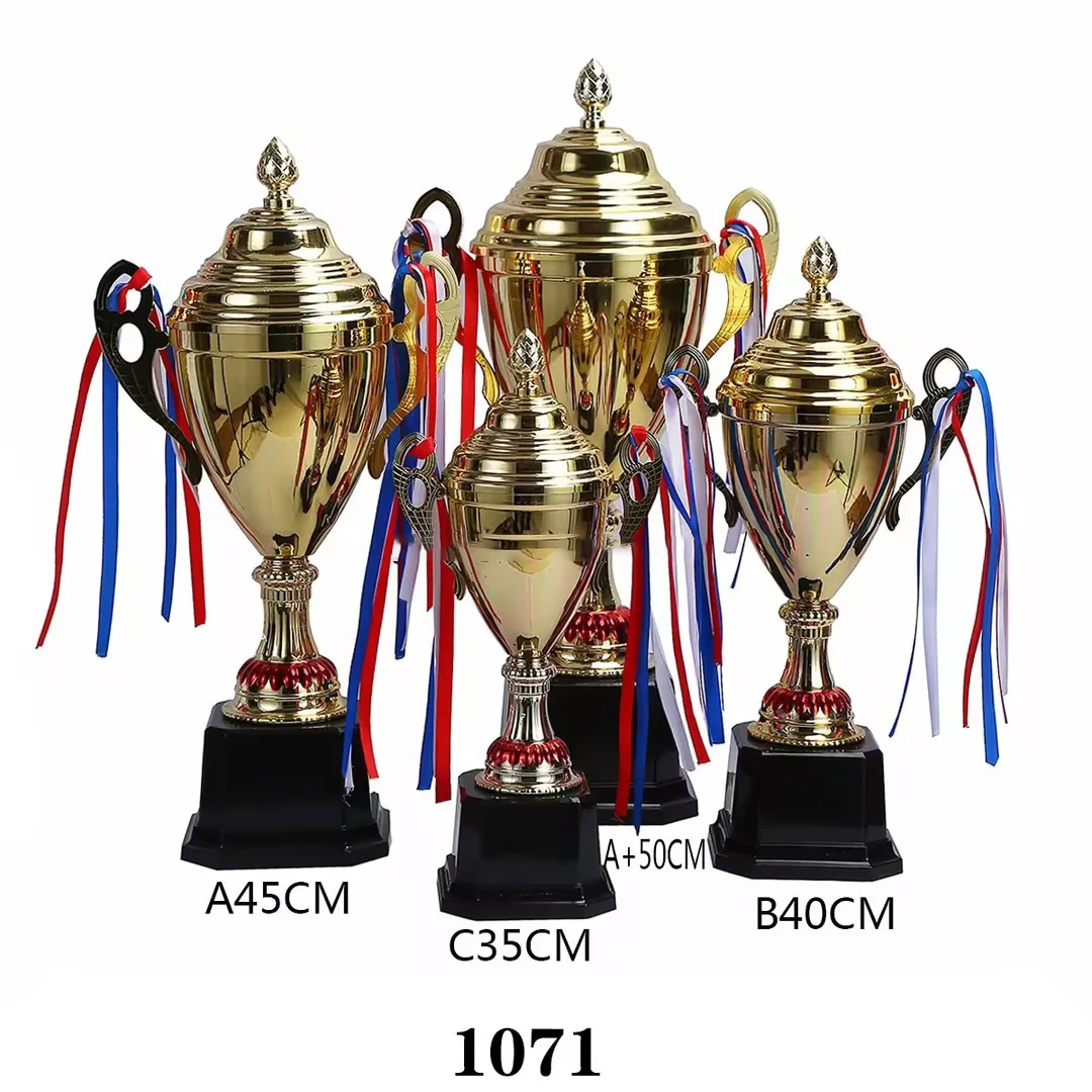 Luxury Gold Metal Crafts Large Champion Trophies Custom Printed Medal ...