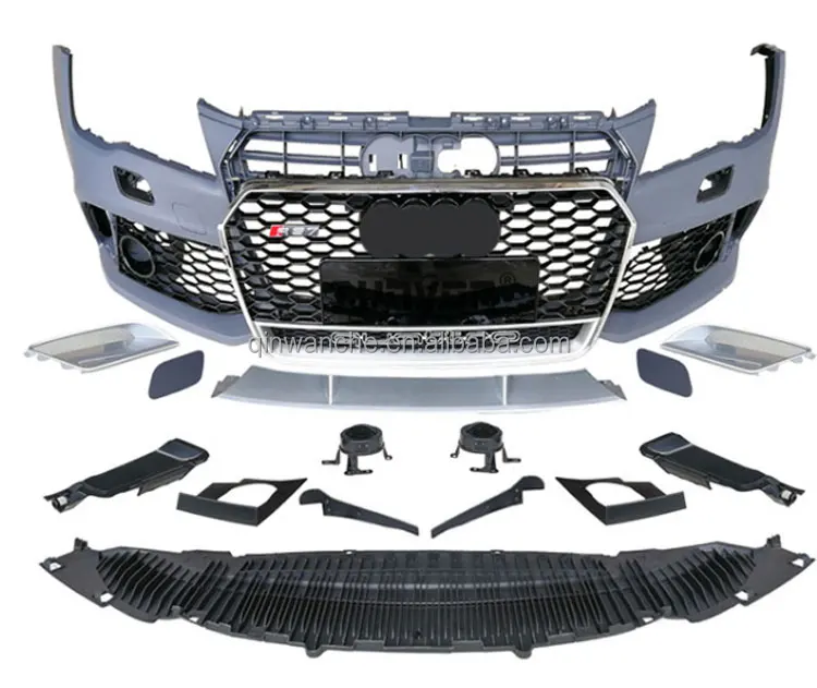 For Rs7 Style Front Bumper With Grille Body Kit For Audi A7 S7 Auto ...