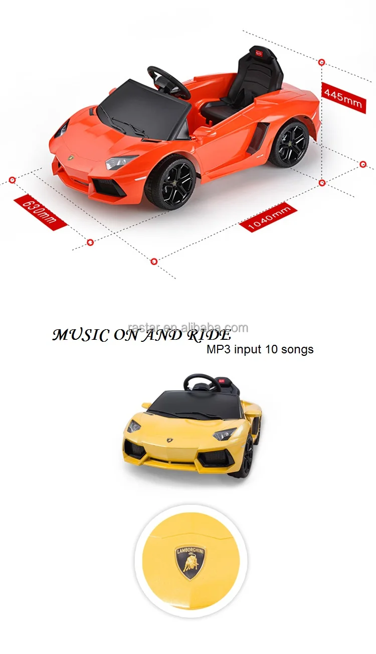 Rastar Toy Large Plastic Battery Cars Electric Ride On Car For Kids ...