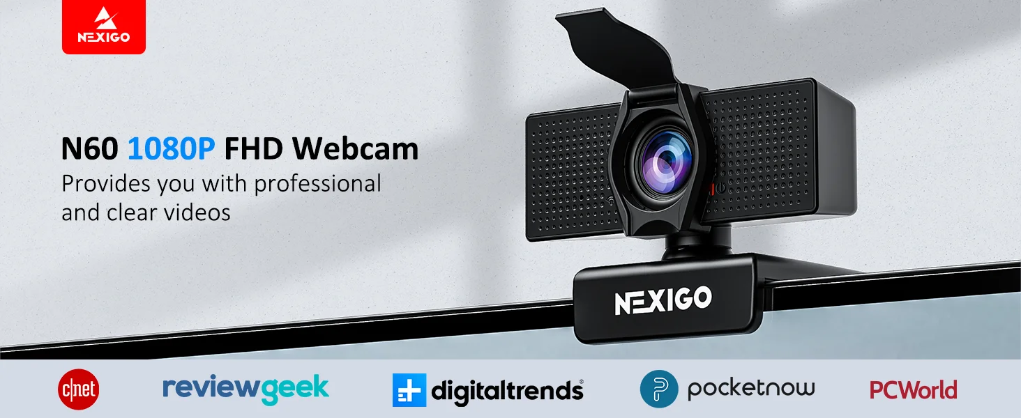 Nexigo N60 1080p Webcam With Microphone,Adjustable Fov,Zoom,Software ...