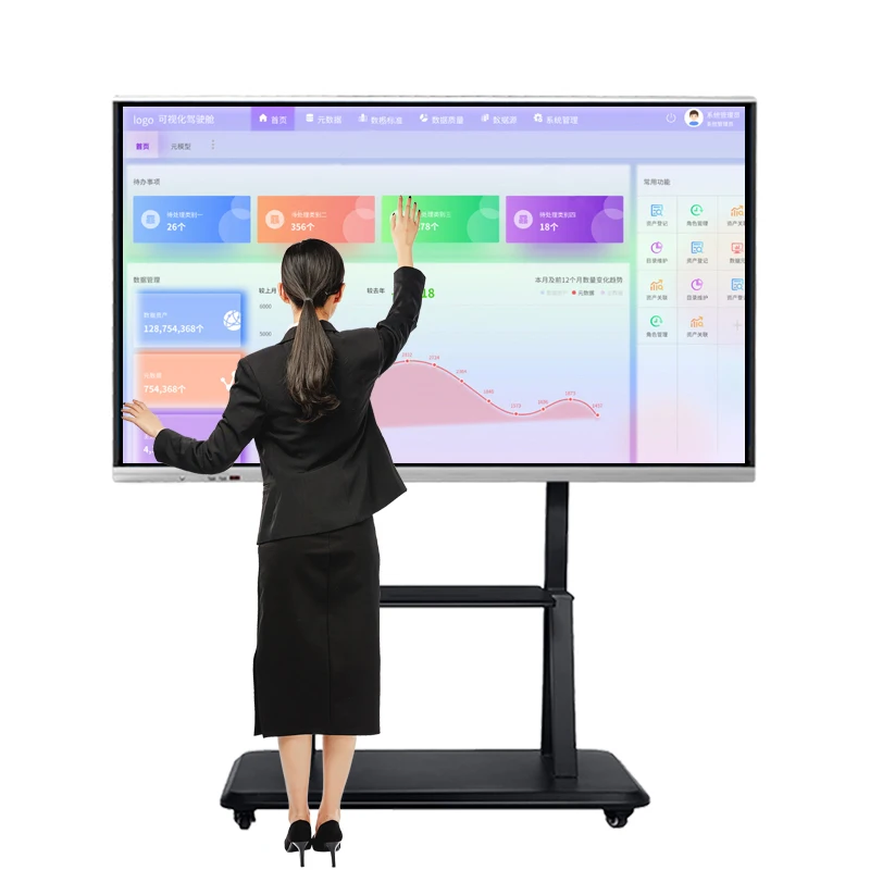 4k Hd Interactive Flat Panel 55 65 75 85 86 98 100 110 Inch Android Ops ...