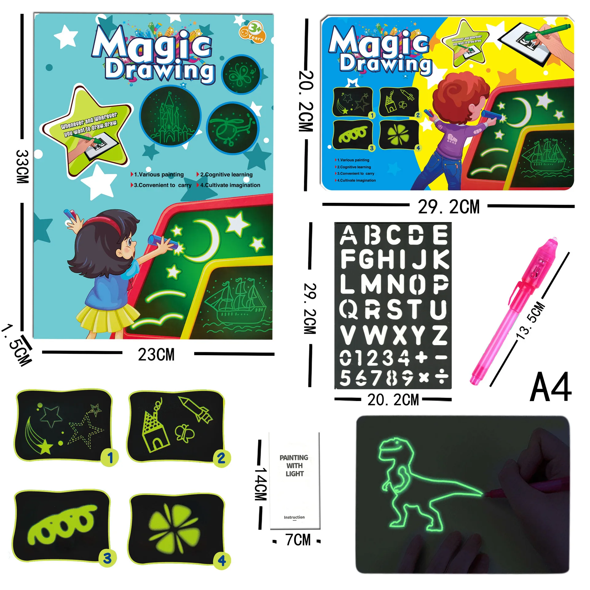 Draw with Light - Fun Drawing Board Pad Tablet for Kids