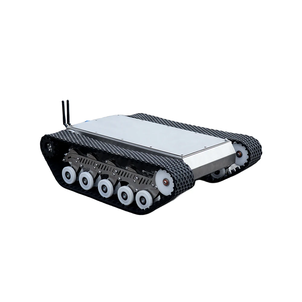 ROV solar panel cleaning Robotic platform rubber tracked indoor ...