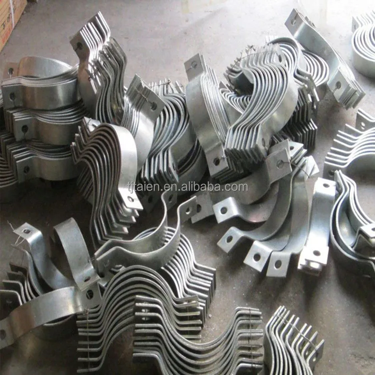 Galvanized Pole Fittings Cable Hoop/pole Clamp Type For 7.5m Or 9m ...