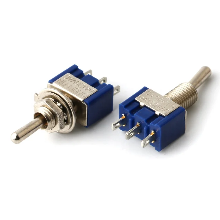 Spst 3 Way Toggle Switch 3 Pins 3 Position 125v 6a On Off On E-ten 103 ...