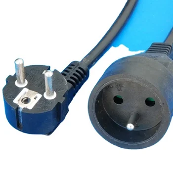 Cee7/7 European Extension Cord Cable Schuko Male Plug To Female Socket ...
