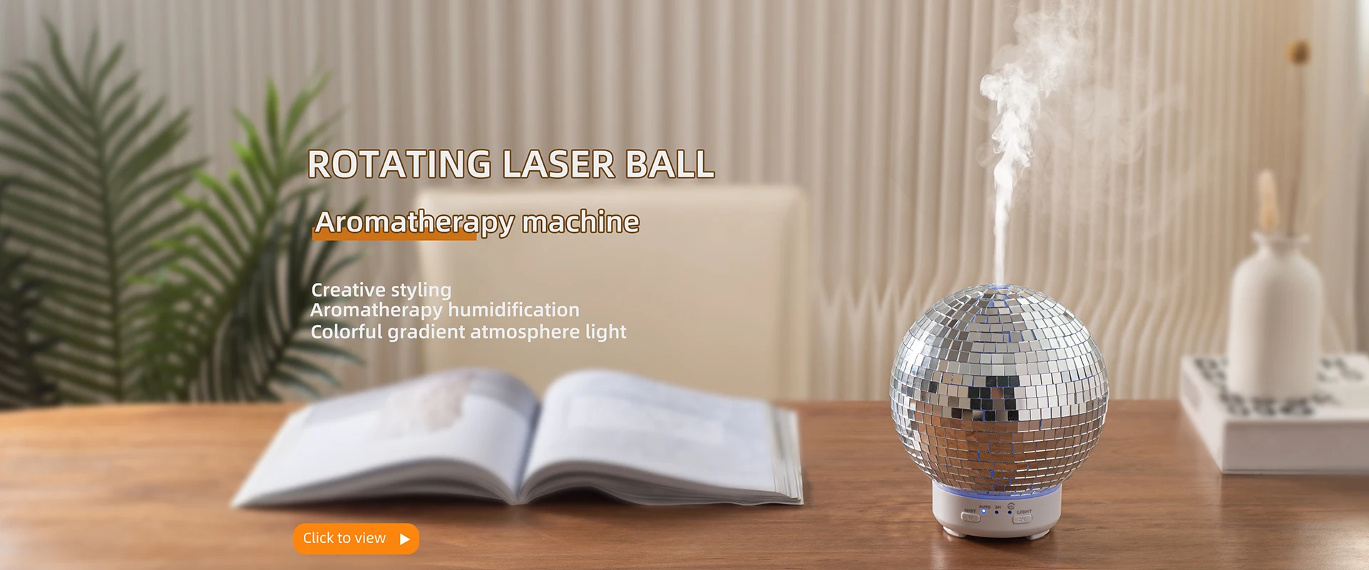 3D glass essential oil diffuser disco ball aroma difffuser