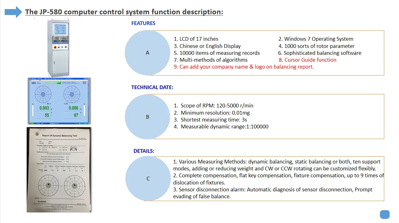 2022 Horizontal Balance Equipment for Propeller Balancing