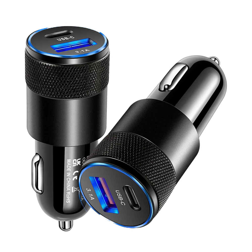 Promotional Custom USB PD 3.1A Aluminum Fast Charging Car Charger 5V/1A ...