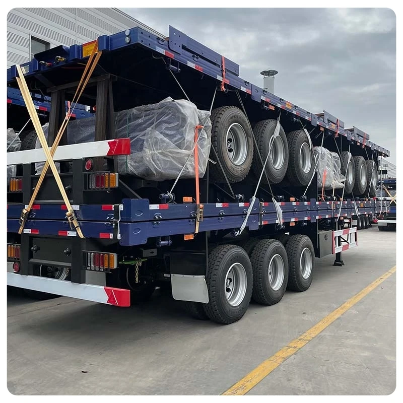 3 Axle 50 Tons 20ft 40ft 48ft 50ft 53 Foot Gooseneck Container Flatbed ...