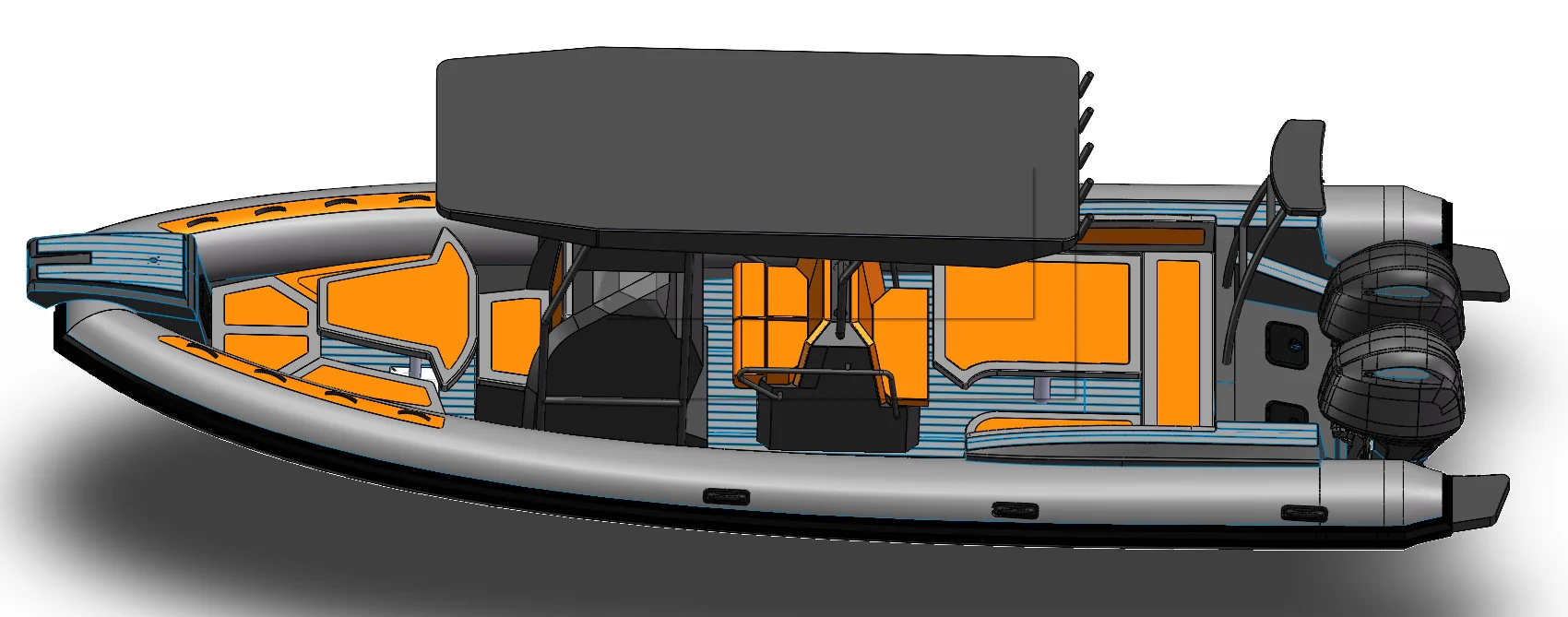 SP1050 Rib Boat - Luxury Rigid Inflatable 32 Ft Hypalon