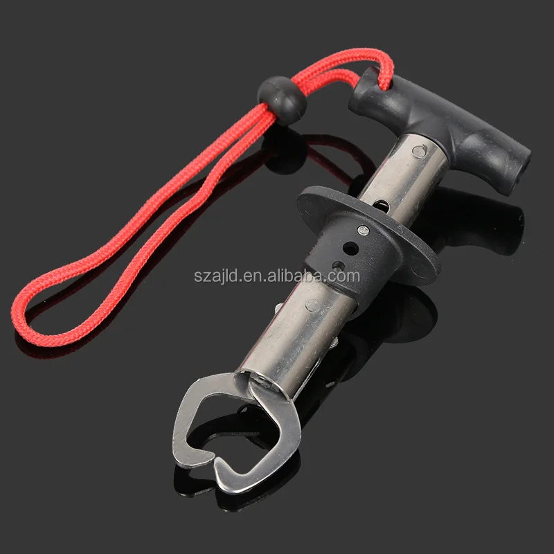 Portable Fish Lip Grabber Grip Tool Fish Holder Steel Fishing Gear with ...