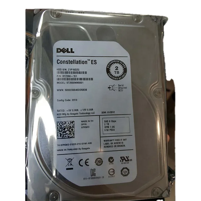 New Hdd Hard Disk For Server Rack 2t Sas 2000g 3.5 7.2k 12gbps - Buy ...