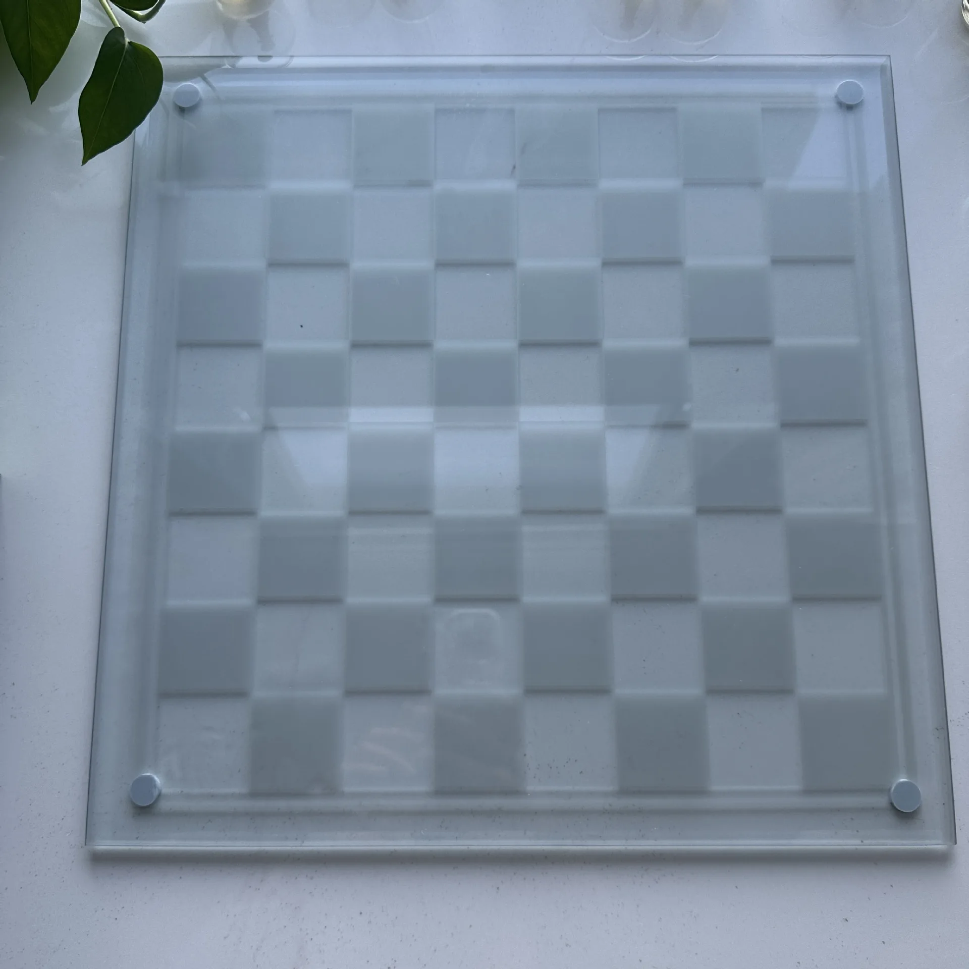 35*35cm Glass Chess Set Cups Chess and Wine Cup Game Shot