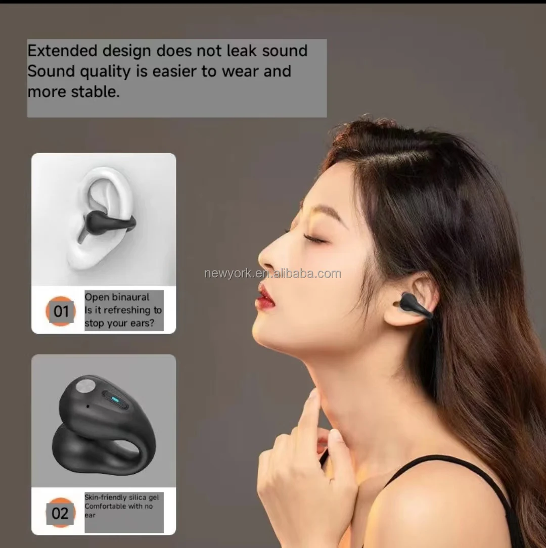 The New High-power Earclip Wireless Sports Earless Blue-tooth Headset ...