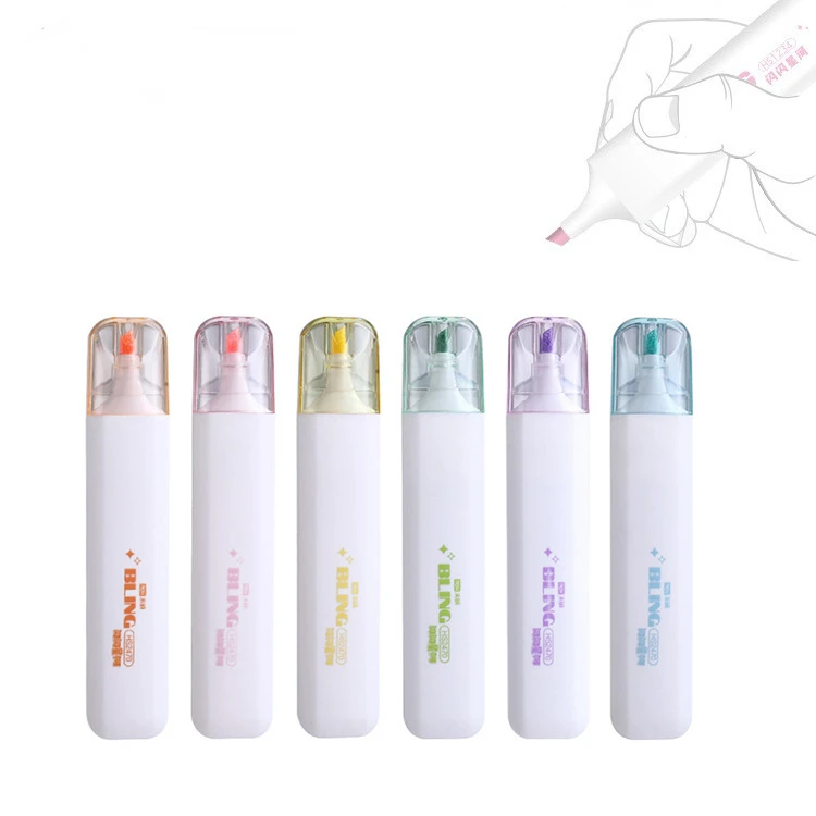 Creative Student Color Marker Pen Set with Oblique Brush Tip Fresh ...
