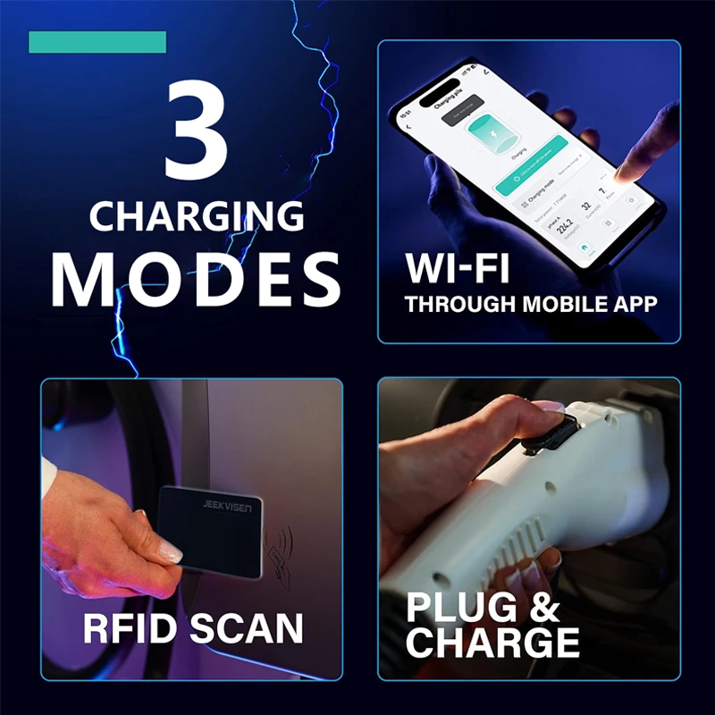 App And Swipe Card Ce Certificate 380v 32a 7kw 11kw 22kw Type 2 Ac Ev ...