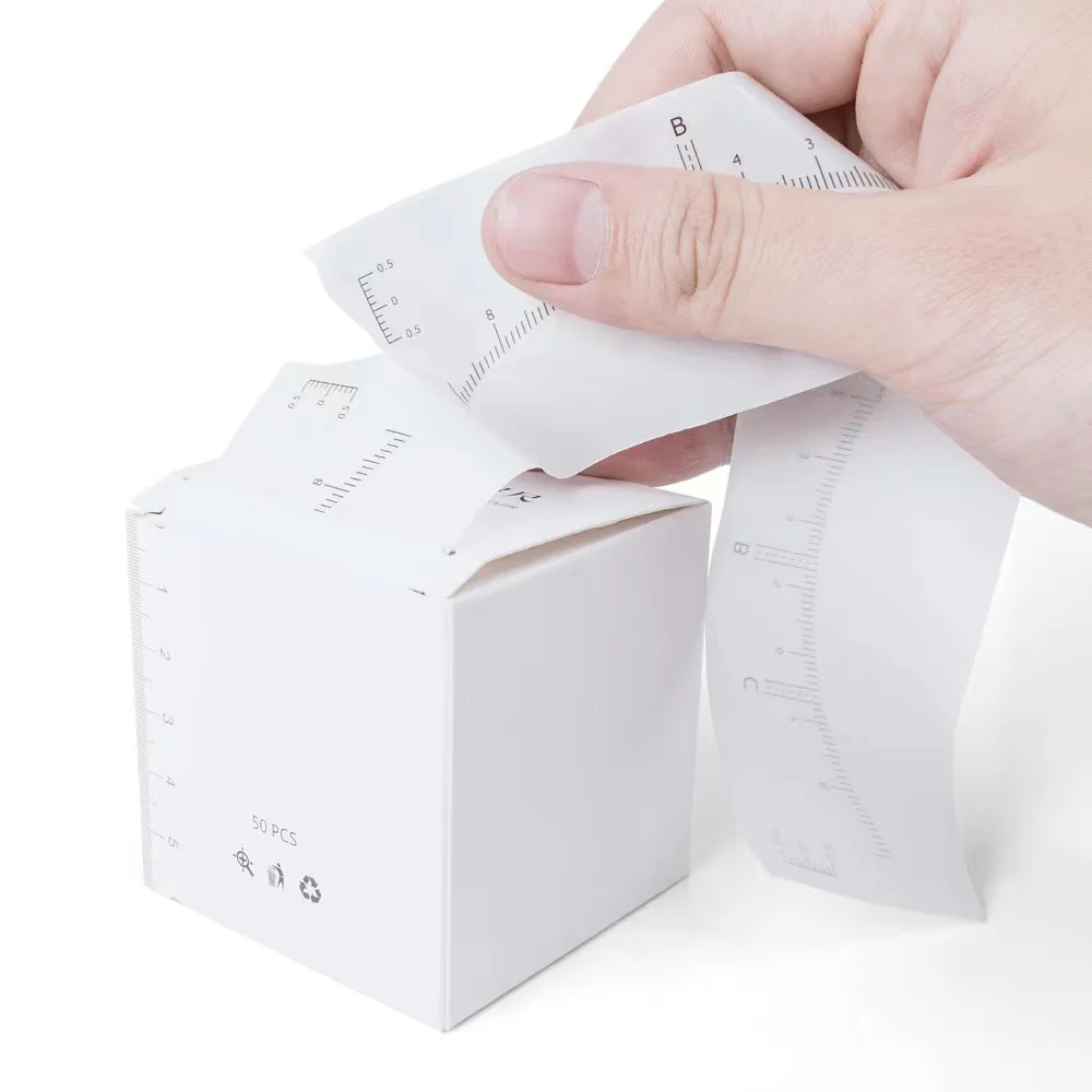 Disposable Adhesive Eyebrow Measurement Stencil Eyebrow Ruler Sticker ...