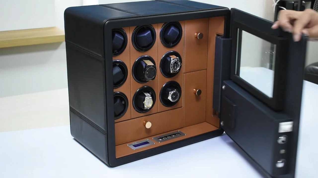 Luxury Modern Motor Automatic Gyroscopic Watch Winder Safe Box - Buy ...