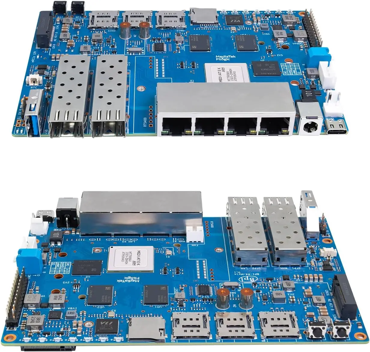 Wifi 7 Router Development Board with MT7988A Banana pi BPI R4 Support 2 ...