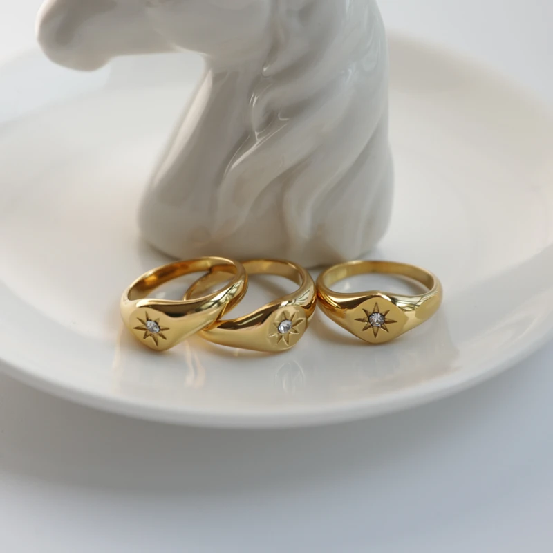 Shop Our High End 18K PVD Gold Plated Stainless Steel Rings