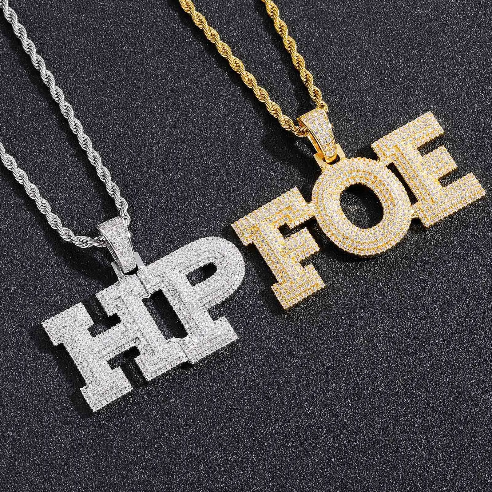 Custom S925 Sterling Silver Moissanite Name Pendant 18k Gold Plated ...