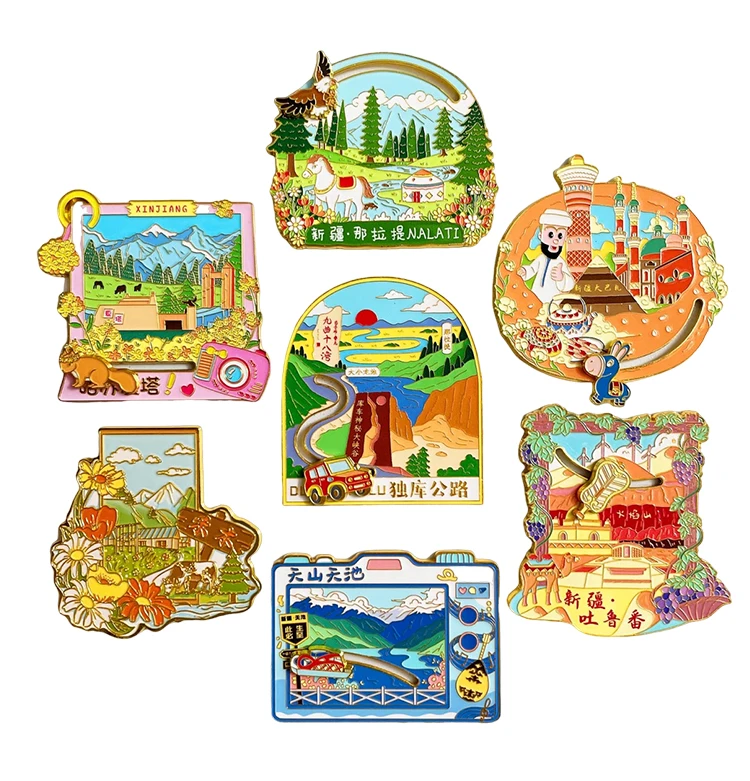High Quality Customised 2D 3D Metal Refrigerator Magnets Popular Alloy ...